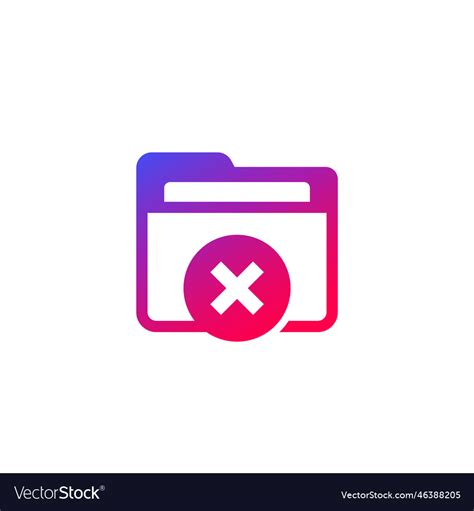 No Access To Folder Icon Royalty Free Vector Image