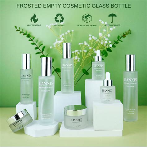 Luxury Skincare Packaging Glass Face Cream Jar 15ml 100ml 50ml 30ml