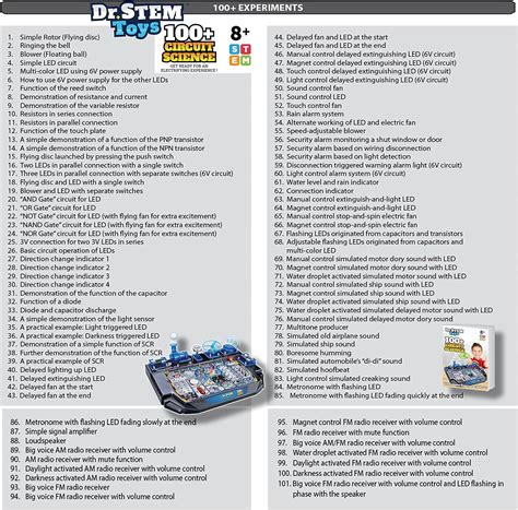 Dr Stem Toys Circuit Science 100 Electrical Experiments Kit Expert