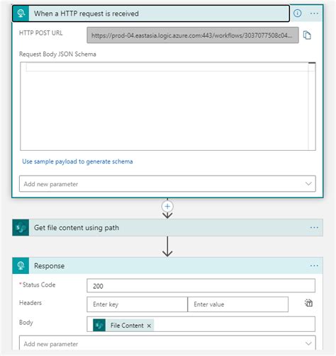 Sharepoint Azure Logic App Api Response With Excel File Download Using Postman Stack