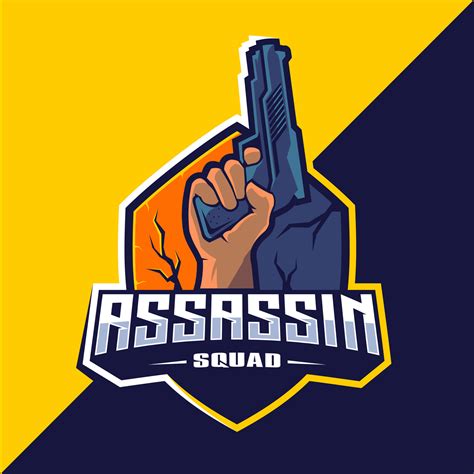 Assassin With Guns Mascot Esport Logo Design 16126336 Vector Art At