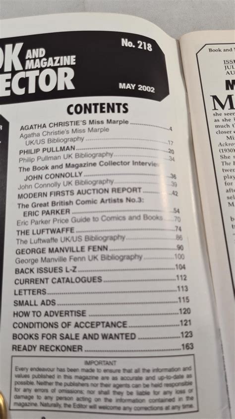 Book And Magazine Collector Number 218 May 2002 Richard Dalbys Library