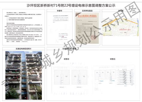 沙坪坝区新桥新村71 22号增设电梯公示