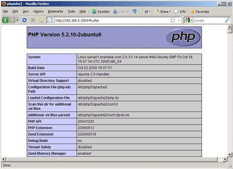 Installing Apache2 With Php5 And Mysql Support On Ubuntu 910 Lamp