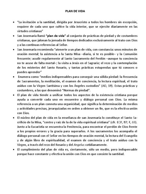 Plan De Vida Pdf