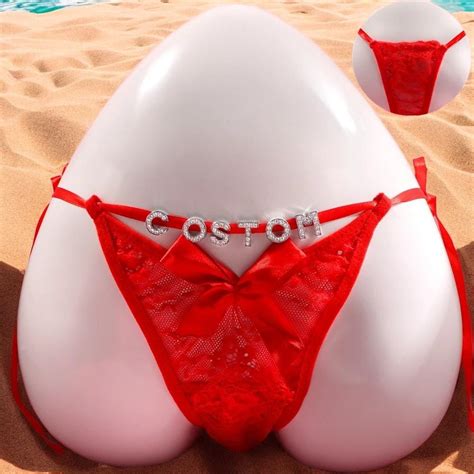 Custom Name Thong G Strings Personalized Thong With Ur Name Custom Thong Bikini Couple Gift