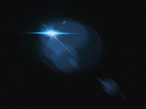 Efeito de luz de flares de lente azul em flare de ilustração de fundo