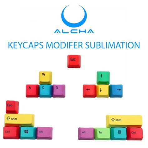 Alcha Keycaps Modifier Wasd Arrow Shift Esc Ctrl Alt Fn Rgby Sublim