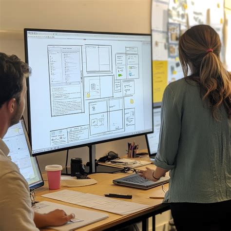 collaborative wireframe design session with team inputs premium ai