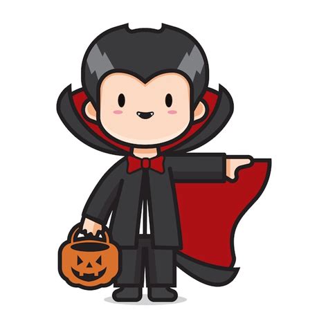 Premium Vector Cute Halloween Costume Cat Girl Cartoon Character