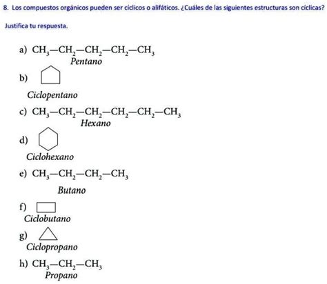 Solved Ayudaaaaaaaaaaaaaaaaaaaaaa Los Compuestos Orgánicos Pueden Ser