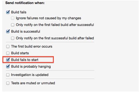 teamcity how can i be notified of a vcs issue on a team city build