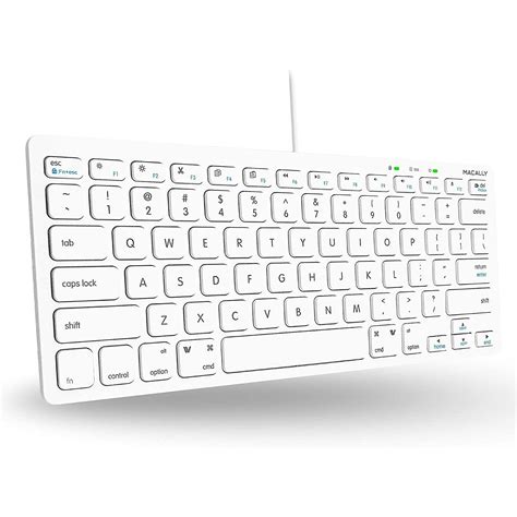 Macally Compact Usb Wired Keyboard For Mac And Pc White Macfixit Australia