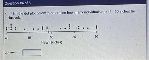 Answered Question 4 Of 6 4 Use The Dot Plot Below To Determine How