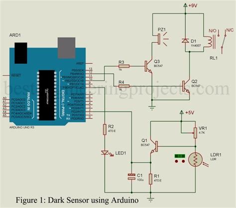 Dark Sensor Using Arduino Engineering Projects