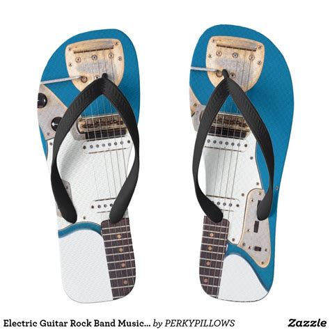 Electric Guitar Rock Band Music Air Beach Party Flip Flops Party Flip