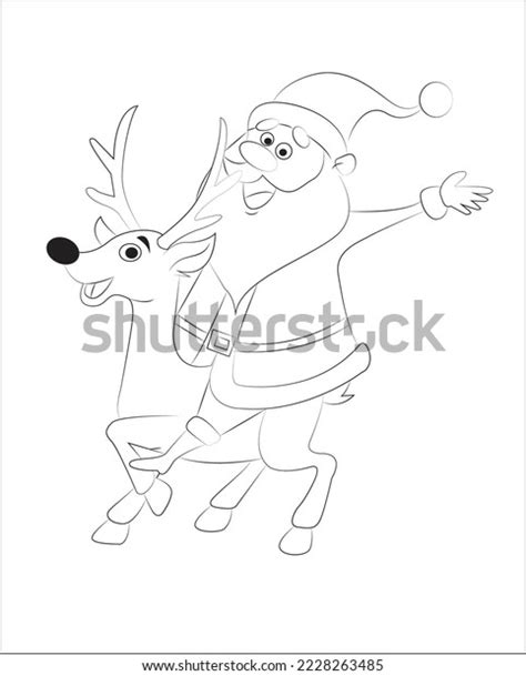 Christmas Coloring Pagecoloring Book Page Stock Vector Royalty Free