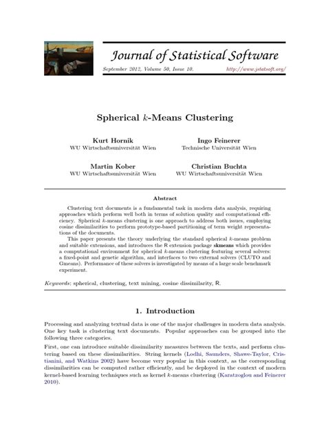 Spherical K Means Clustering Pdf Cluster Analysis Matrix