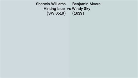 Sherwin Williams Hinting Blue Sw 6519 Vs Benjamin Moore Windy Sky