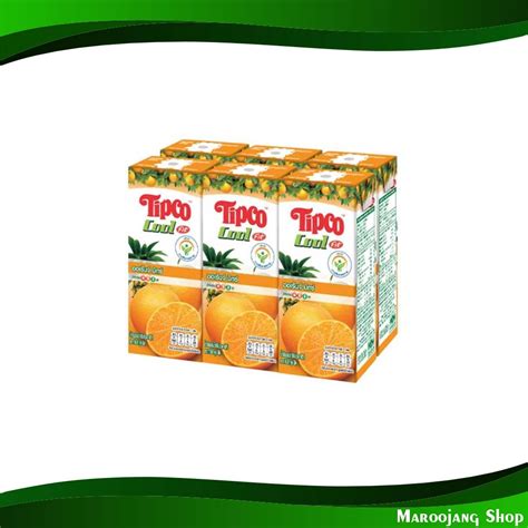 น้ำผลไม้ น้ำส้ม ทิปโก้ 200 มล แพ็ค6กล่อง Fruit Juice Orange Juice