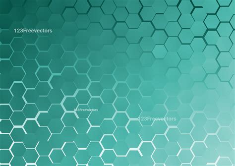 abstract turquoise gradient hexagon pattern background design