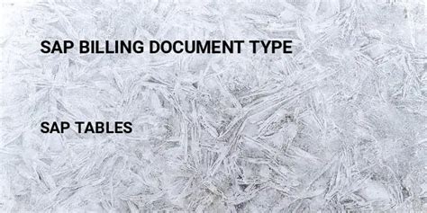 Sap Billing Document Type Table In Sap