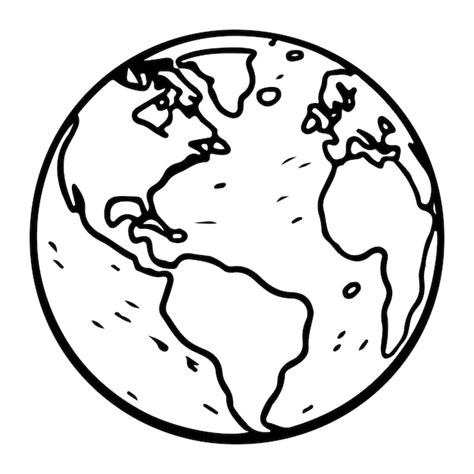 Ícone De Globo Terrestre Preto Desenho De Silhueta De Globo Isolado Em