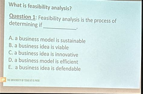 Solved What Is Feasibility Analysis Question 1 Feasibility Chegg Com