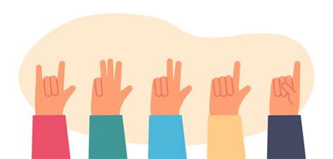 Hands Showing Sign Language Alphabet Royalty Free Vector