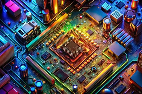 Unveiling The Intricate Network An Aerial Perspective On A Complex Electronic Circuit Board And