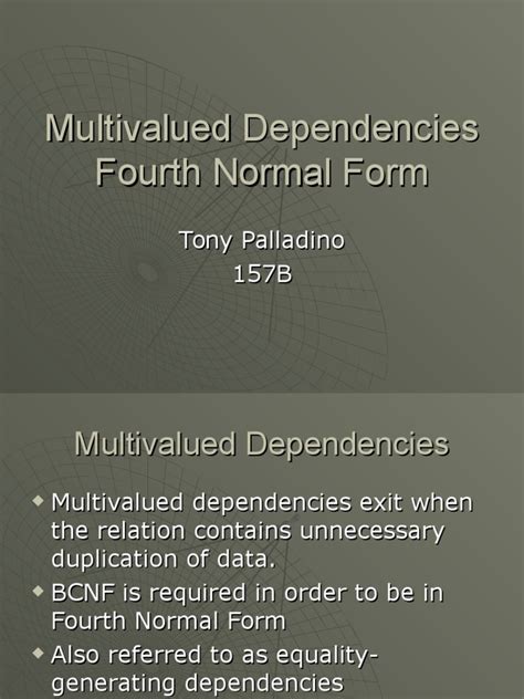 multivalued dependencies tony palladino pdf databases teaching