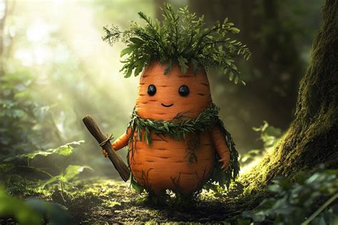 Download Ai Generated Carrot Character Royalty Free Stock