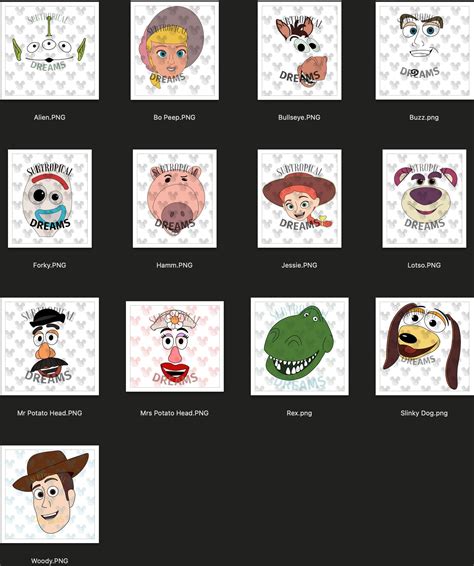 toy story svgs 13 pack of characters etsy