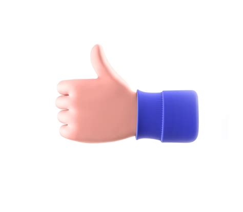 Premium Photo 3d Render Customer Hand Thumb Up Like Gesture Isolated