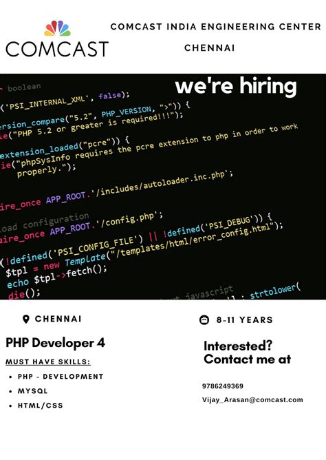 Vijay Arasan On Linkedin Comcast Comcastindia Comcasthiring Php