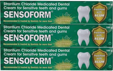 Sensoform Medicated Dental Cream Toothpaste 3 X 100 G Packs