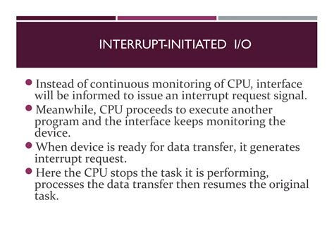 Modes Of Transfer In Inputoutput Organization Ppt Computing