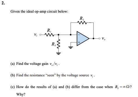 Solved Given The Ideal Op Circuit Below A Find The Chegg