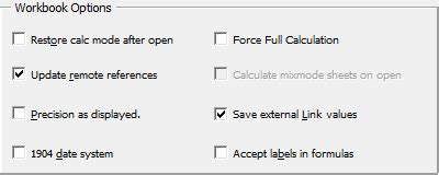 Workbook Calculation Settings