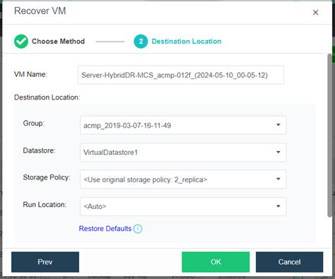 การ Restore Vm จาก Backup บน Hci บริษัท ซังฟอร์ เทคโนโลยี ประเทศไทย จำกัด