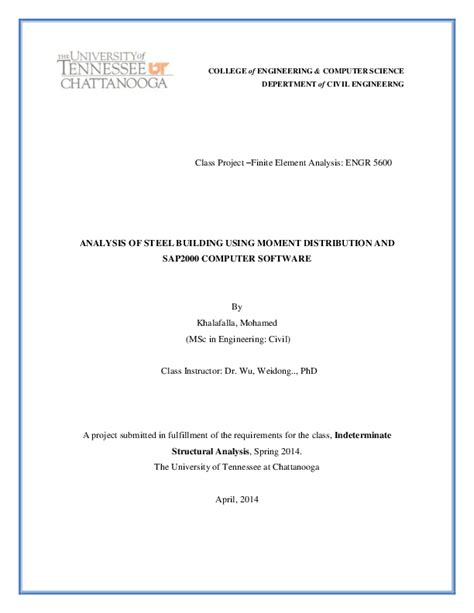 Pdf Analysis Of Steel Building Using Moment Distribution And Sap2000