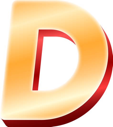 Luxury Gold Alphabet Letter D 36122064 Png