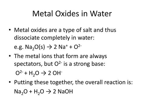 Unit 6: Acid-Base Applications Lesson 8: Oxides in Water - ppt download