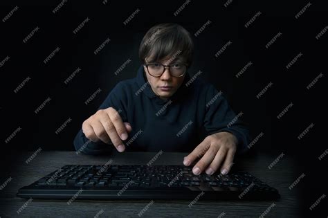 Premium Photo Man Programmer With Keyboard
