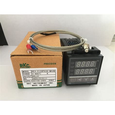 Dual Digital RKC PID Temperature Controller REX C100 With K Thermocouple Relay Output SSR