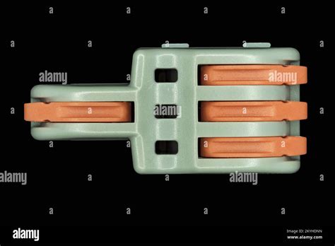 Compact Splicing Connector Isolated On Black Background Close Up A