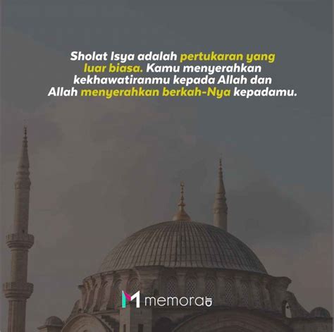 Contoh Poster Ajakan Sholat Isya Berjamaah Dan 72 Kata Kata Mutiara