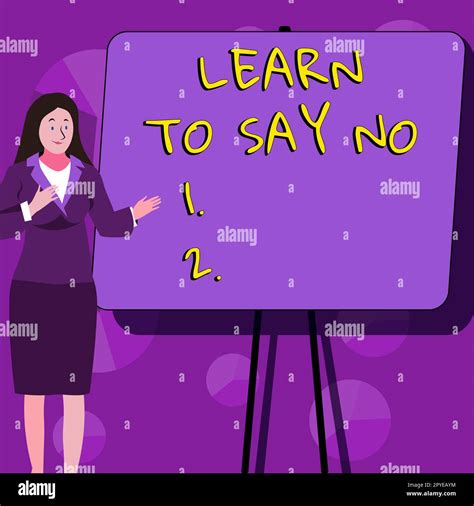 Text Caption Presenting Learn To Say No Business Idea Dont Hesitate Tell That You Dont Or Want