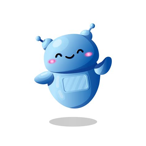 Cute Robot With Smile Welcomes You Symbol Of Artificial Intelligence Services Cute Robotic