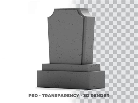 투명도 배경으로 묘비 묘비 비석 3d 모델링 프리미엄 Psd 파일
